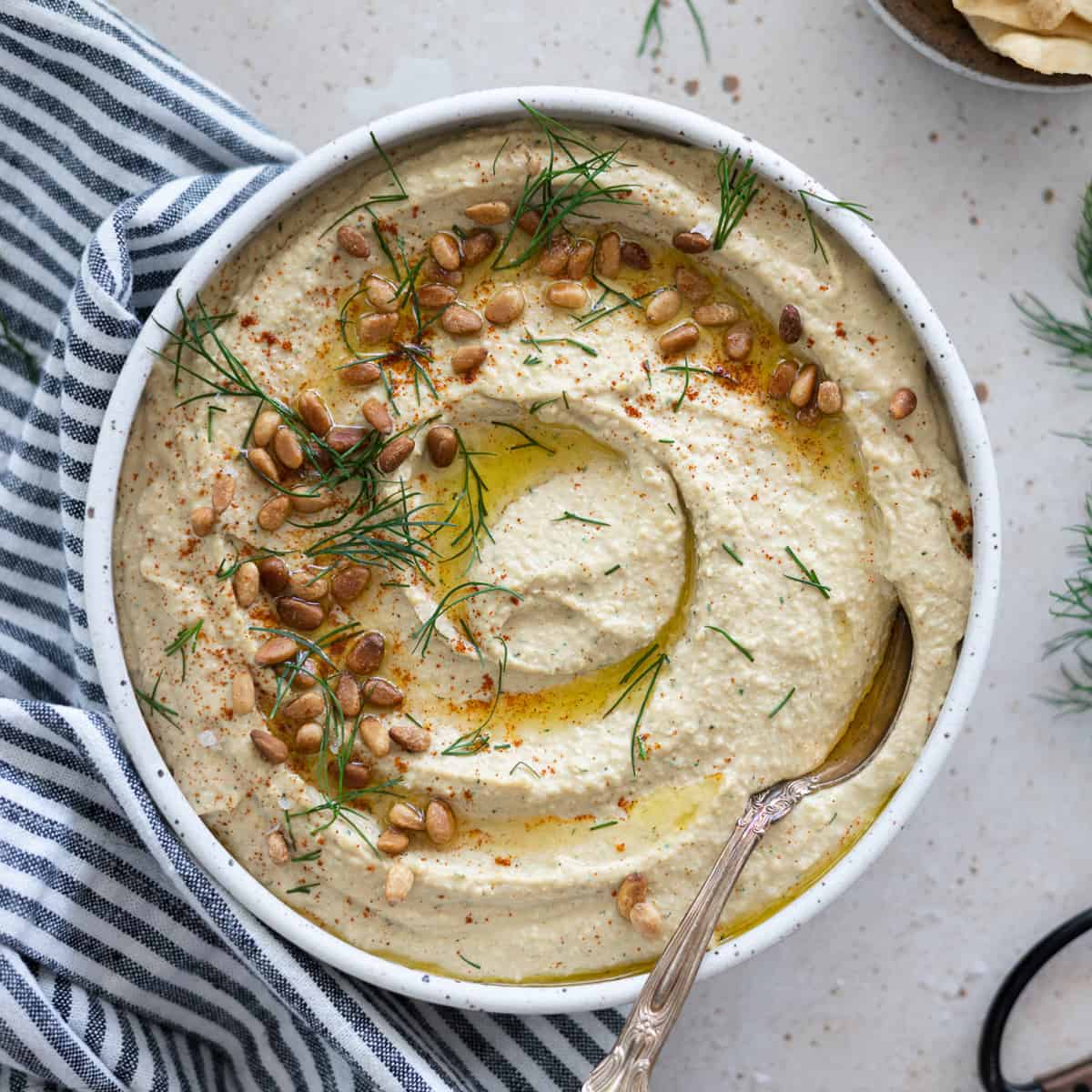 Lemon Dill Hummus - This Jess Cooks