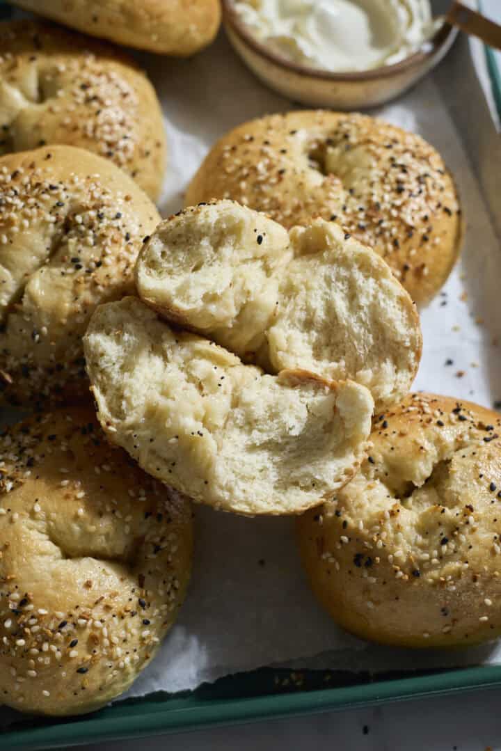 Sourdough Discard Protein Bagels - This Jess Cooks
